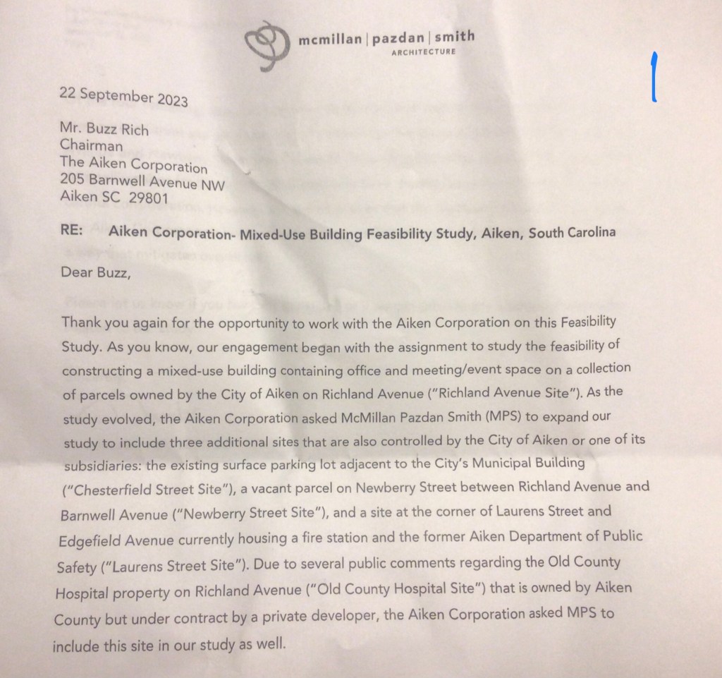 Aiken Corporation Meeting September 25, 2023 | The Aiken Chronicles